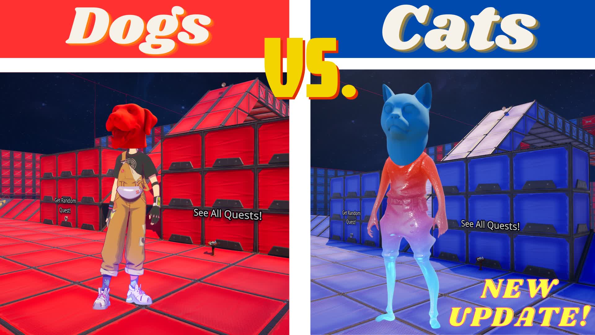 🔴Red Vs Blue🔵 - 😻Cats N' Dogs🐶 [ unreal_utopia ] – Fortnite Creative ...
