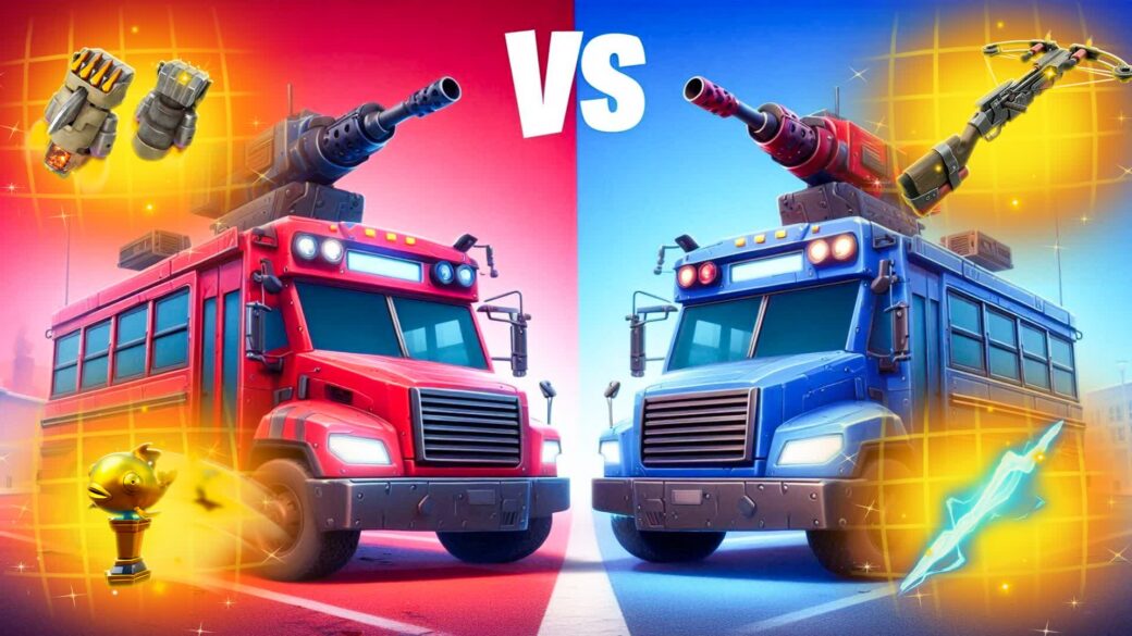 RED BUS VS BLUE BUS [ oshvenmaps ] – Fortnite Creative Map Code