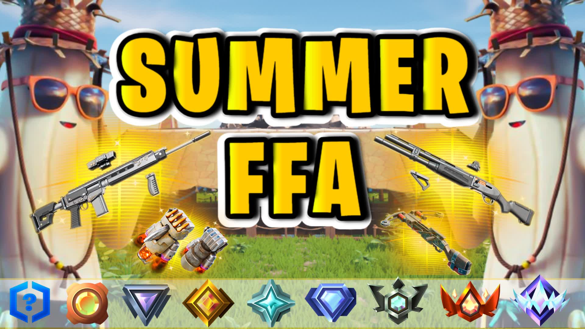 🏆RANKED SUMMER FFA - ALL WEAPONS 🌴 [ xdrl ] – Fortnite Creative Map Code