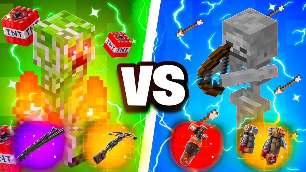 CREEPER VS SKELETON GAME HERO ONE SHOT [ alvareztt ] – Fortnite ...