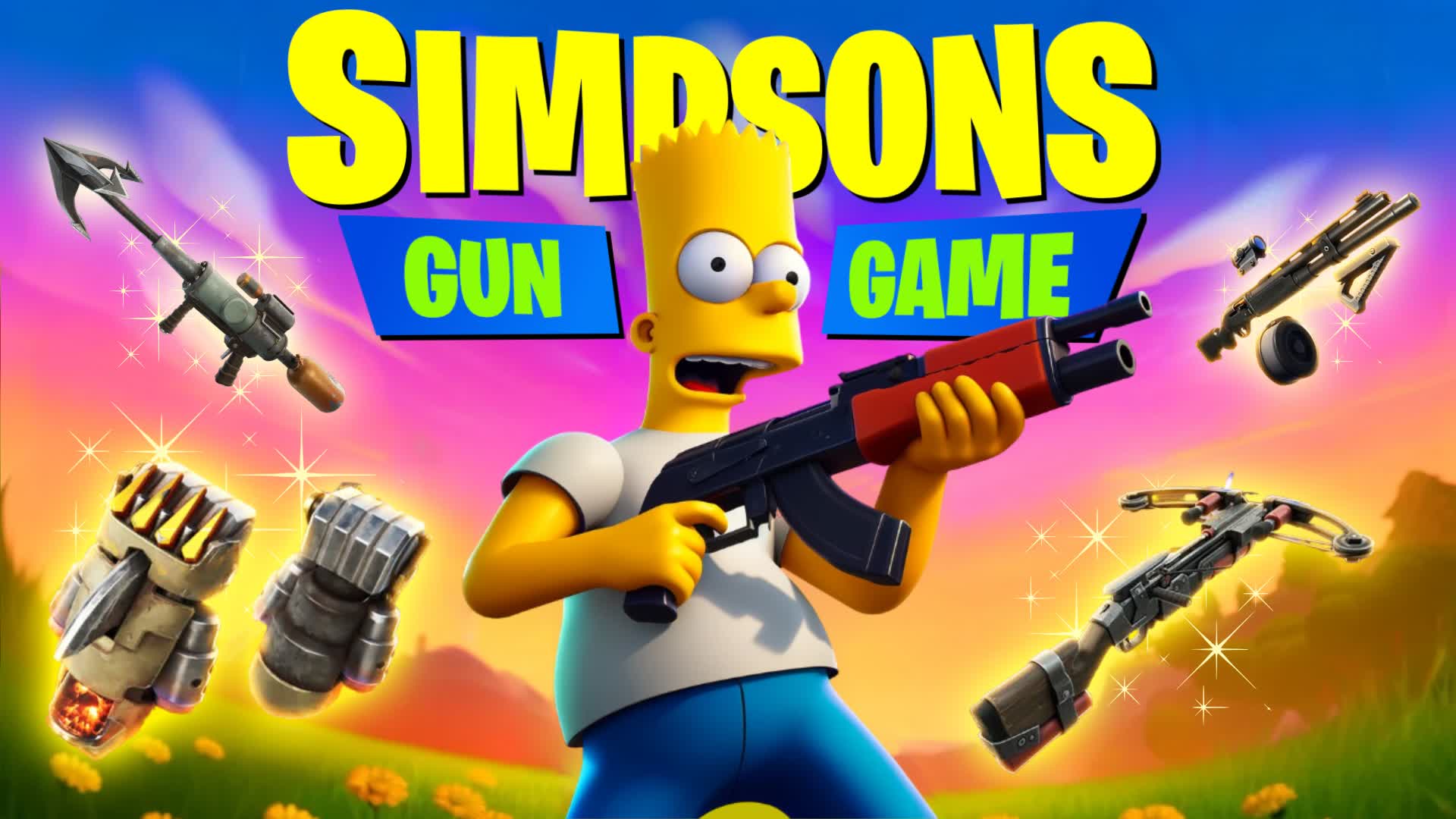 🍩 SIMPSONS GUN GAME 🔫 [ ube ] – Fortnite Creative Map Code