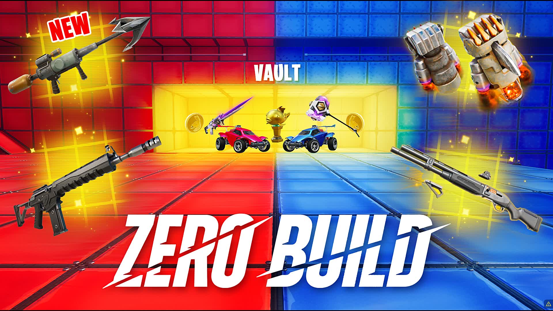 GOAT Red vs Blue Zero Build 🔴🔵 [ jokerzxwild ] – Fortnite Creative Map Code