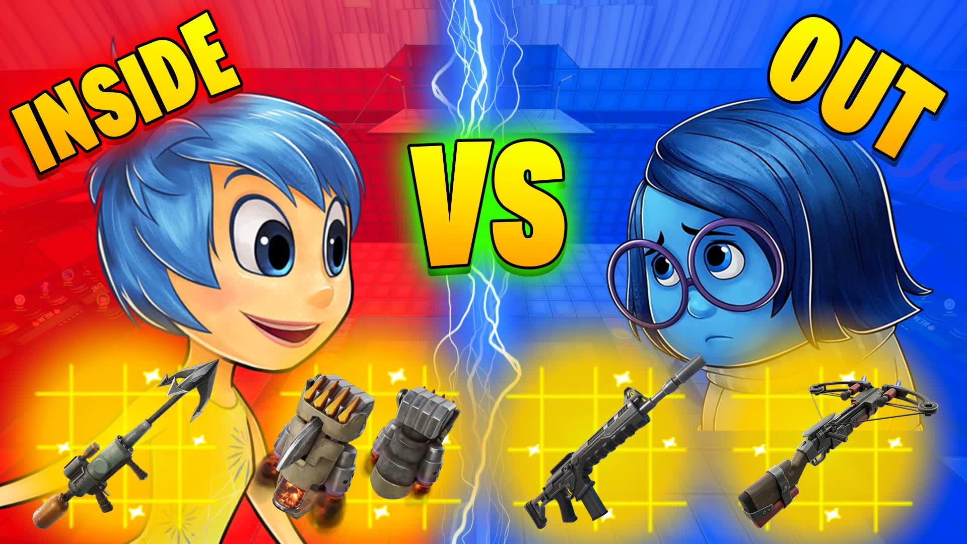 EMOTIONAL RED VS BLUE 🔴🔵 INSIDE VS OUT [ crazyfishstudio ] – Fortnite ...