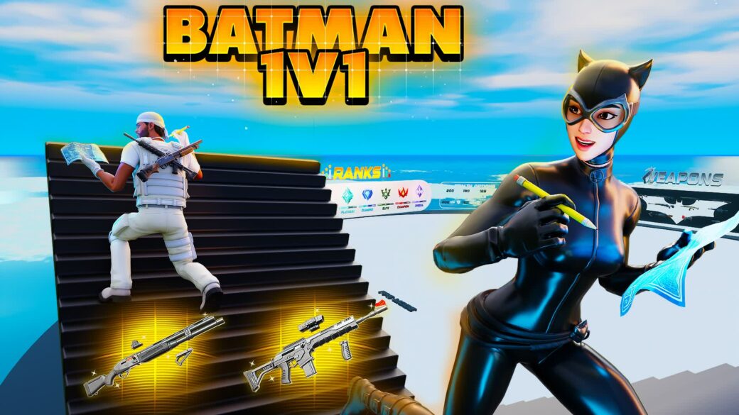 BATMAN 1V1 BUILD FIGHT🦇 [ tr1.0 ] – Fortnite Creative Map Code