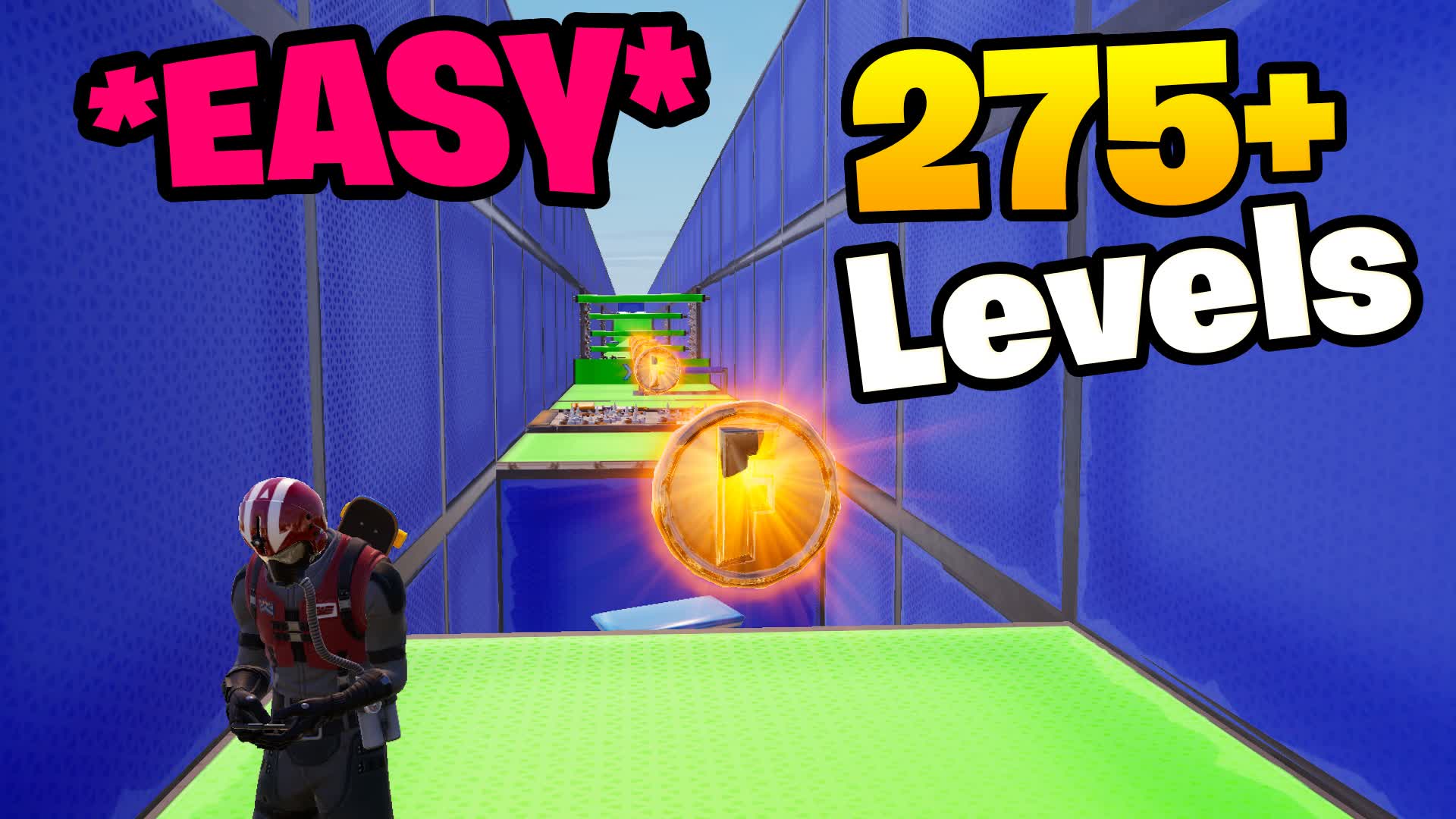 275 LEVEL EASY DEATHRUN [ size ] – Fortnite Creative Map Code