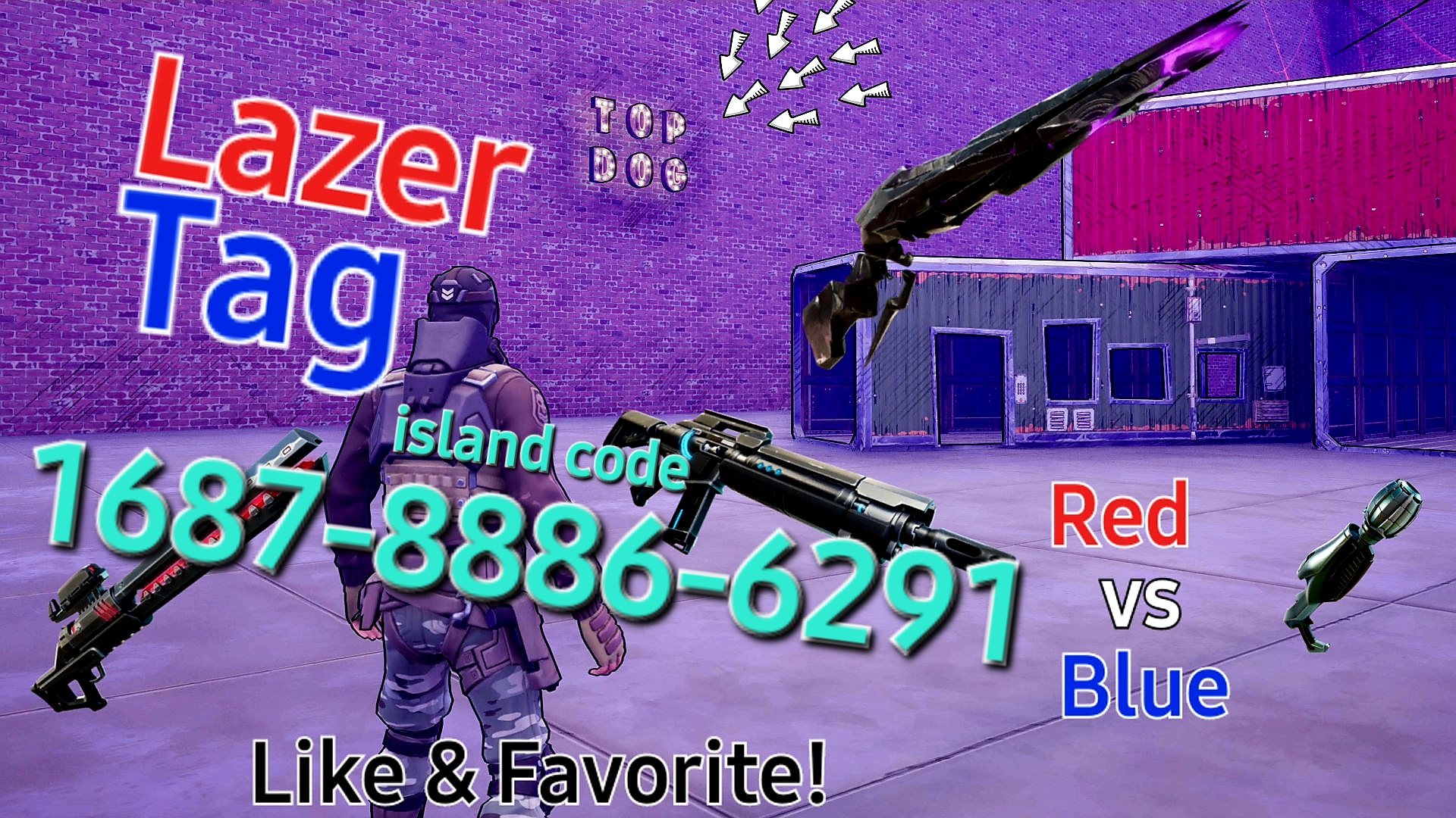 Red vs Blue (LaserTag)ZB [ dravenexp ] – Fortnite Creative Map Code