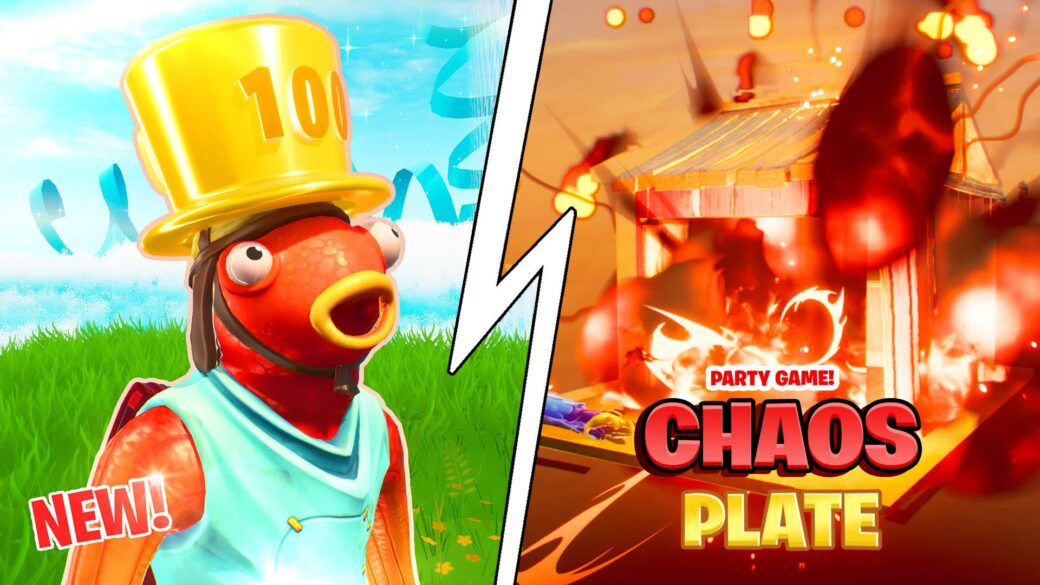 CHAOS PLATE 🕹️👑 FUN PARTY GAME 🌈 [ totem ] – Fortnite Creative Map Code