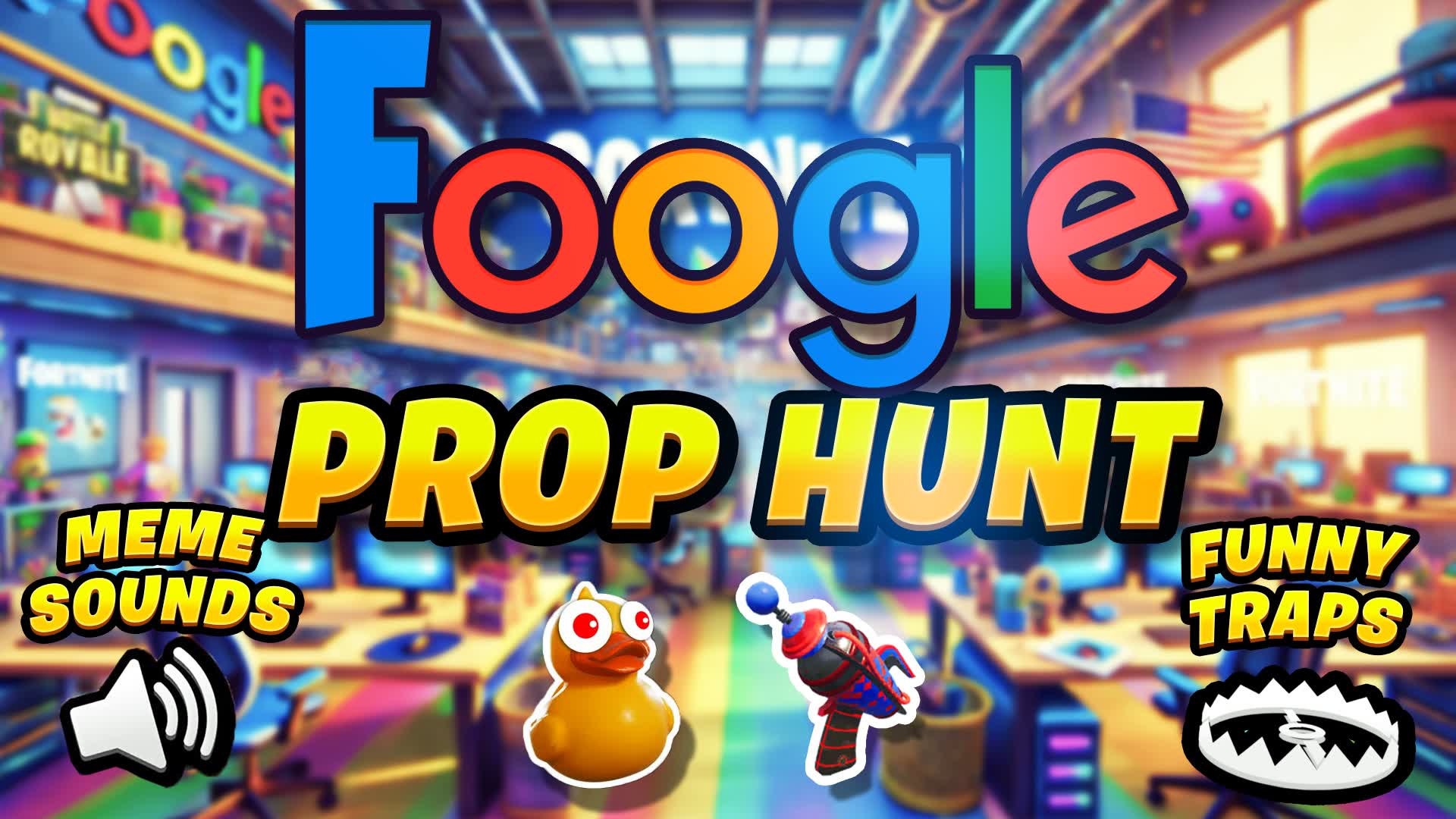 FOOGLE 💻 PROP HUNT [ engineers ] – Fortnite Creative Map Code