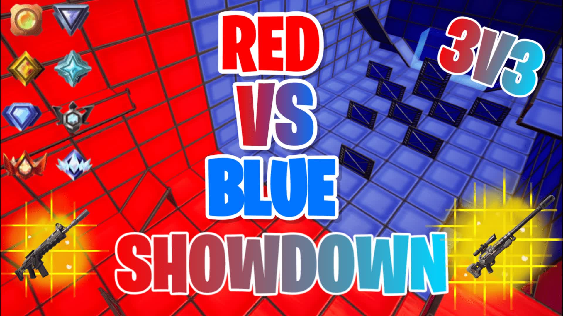 SHOWDOWN! RED VS BLUE 🔵🔴 [ sillyfv ] – Fortnite Creative Map Code