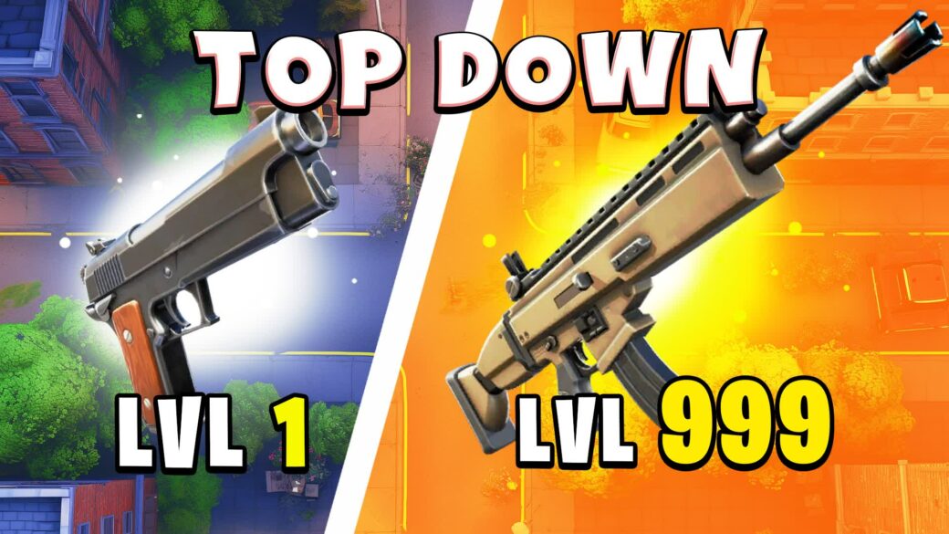🎯TOP DOWN GUN GAME [ stiexeno ] – Fortnite Creative Map Code
