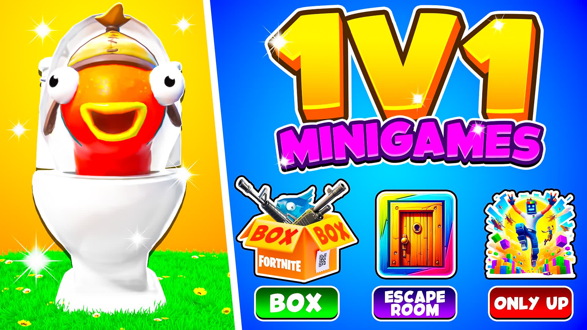 PARTY 1V1 MINIGAMES ⭐ [ kodzik ] – Fortnite Creative Map Code