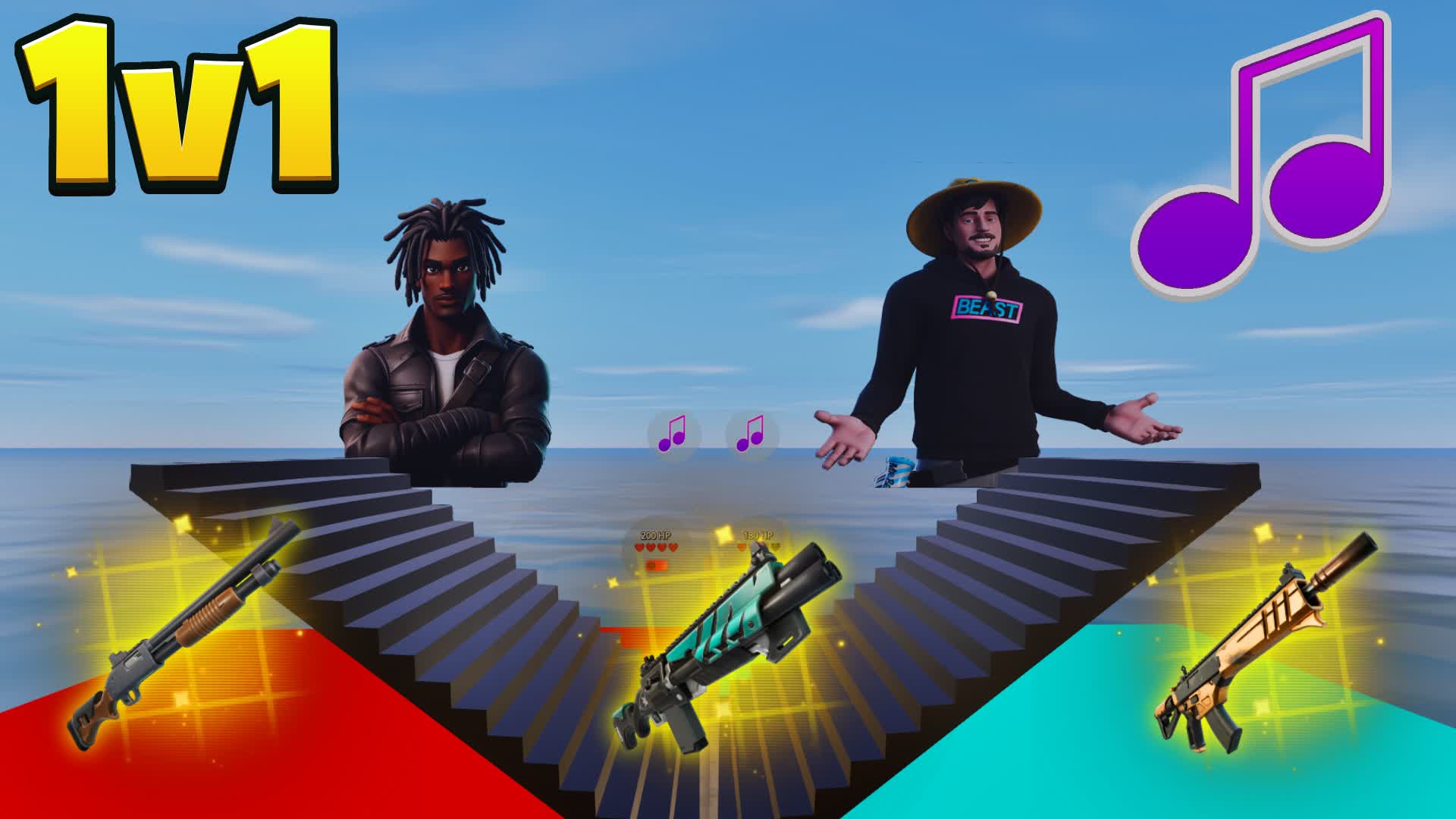 🔴Kai Cenat vs Mr Beast🔵 [ RycLo ] – Fortnite Creative Map Code