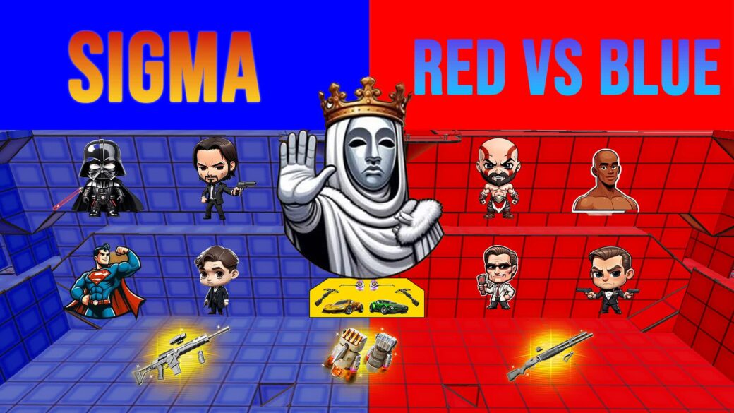Sigma Red VS Blue 🔴🔵 👑 [ kakash ] – Fortnite Creative Map Code