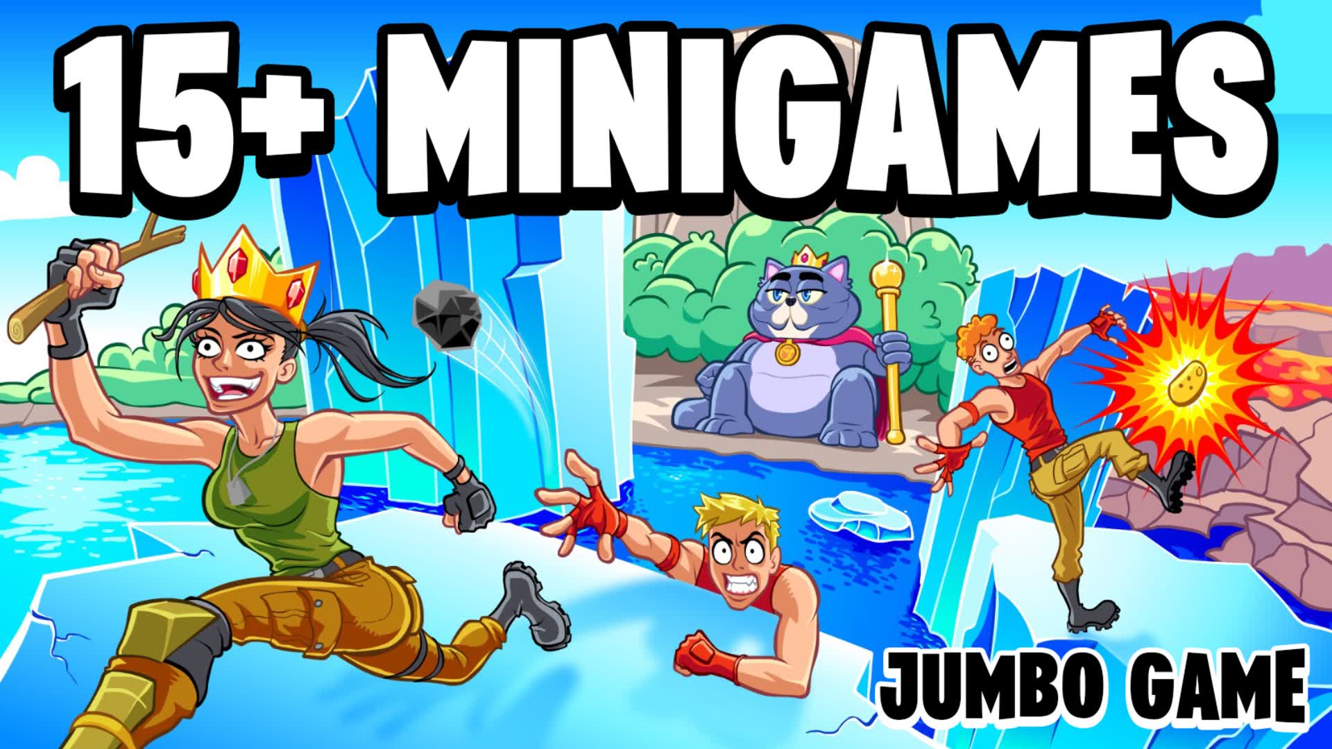 15+ MINIGAMES - JUMBO GAME [ squeezos ] – Fortnite Creative Map Code