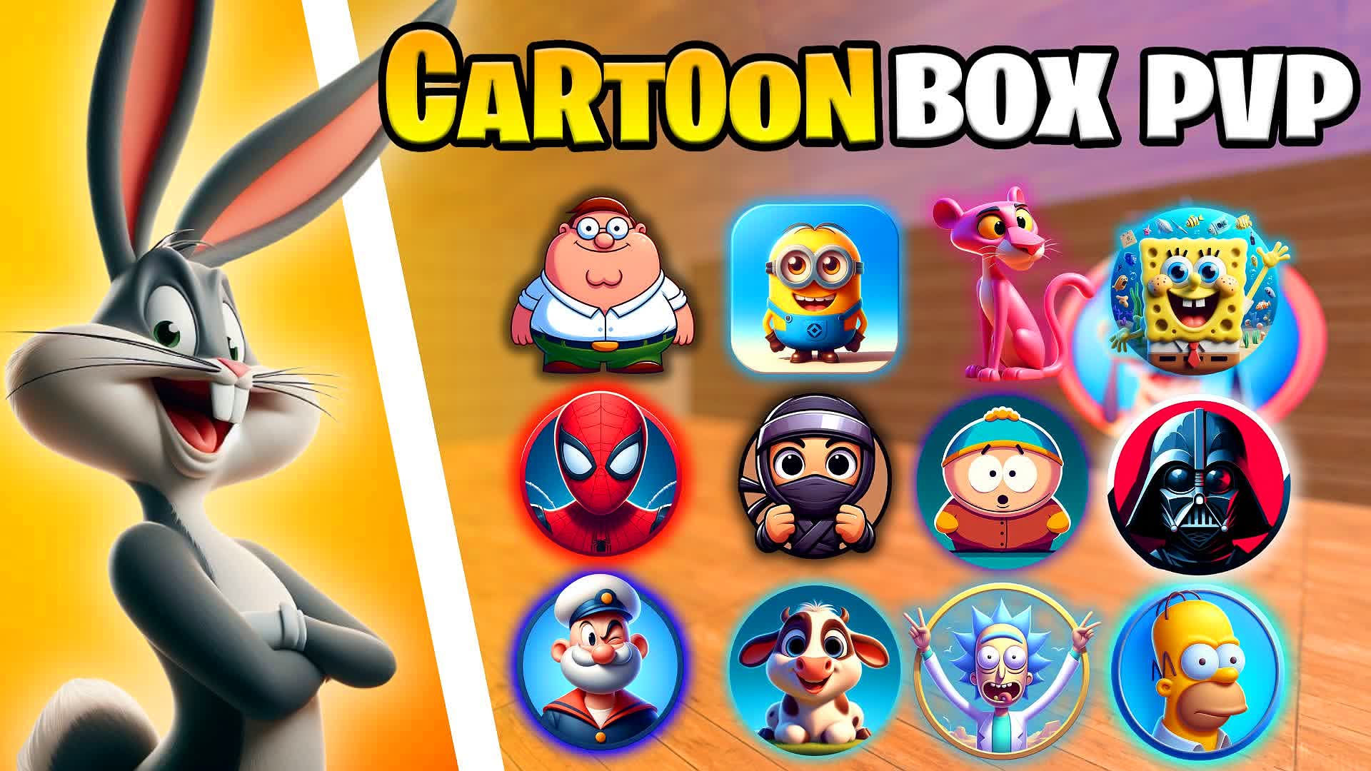 CARTOON BOX FIGHT PVP📦 [ biene ] – Fortnite Creative Map Code