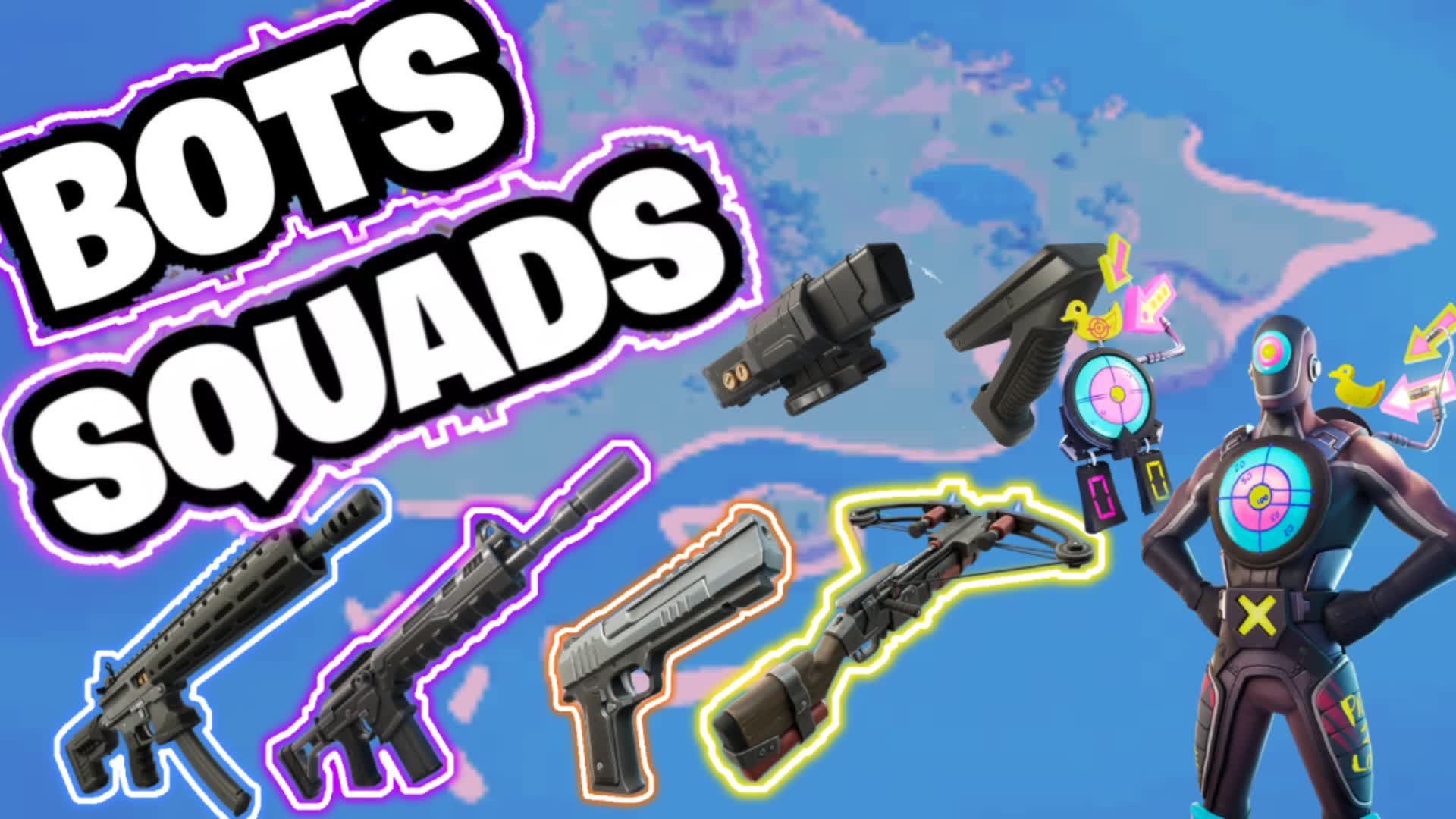 🤖 Bot Lobbies - Squads 🔵⭐ [ converge ] – Fortnite Creative Map Code