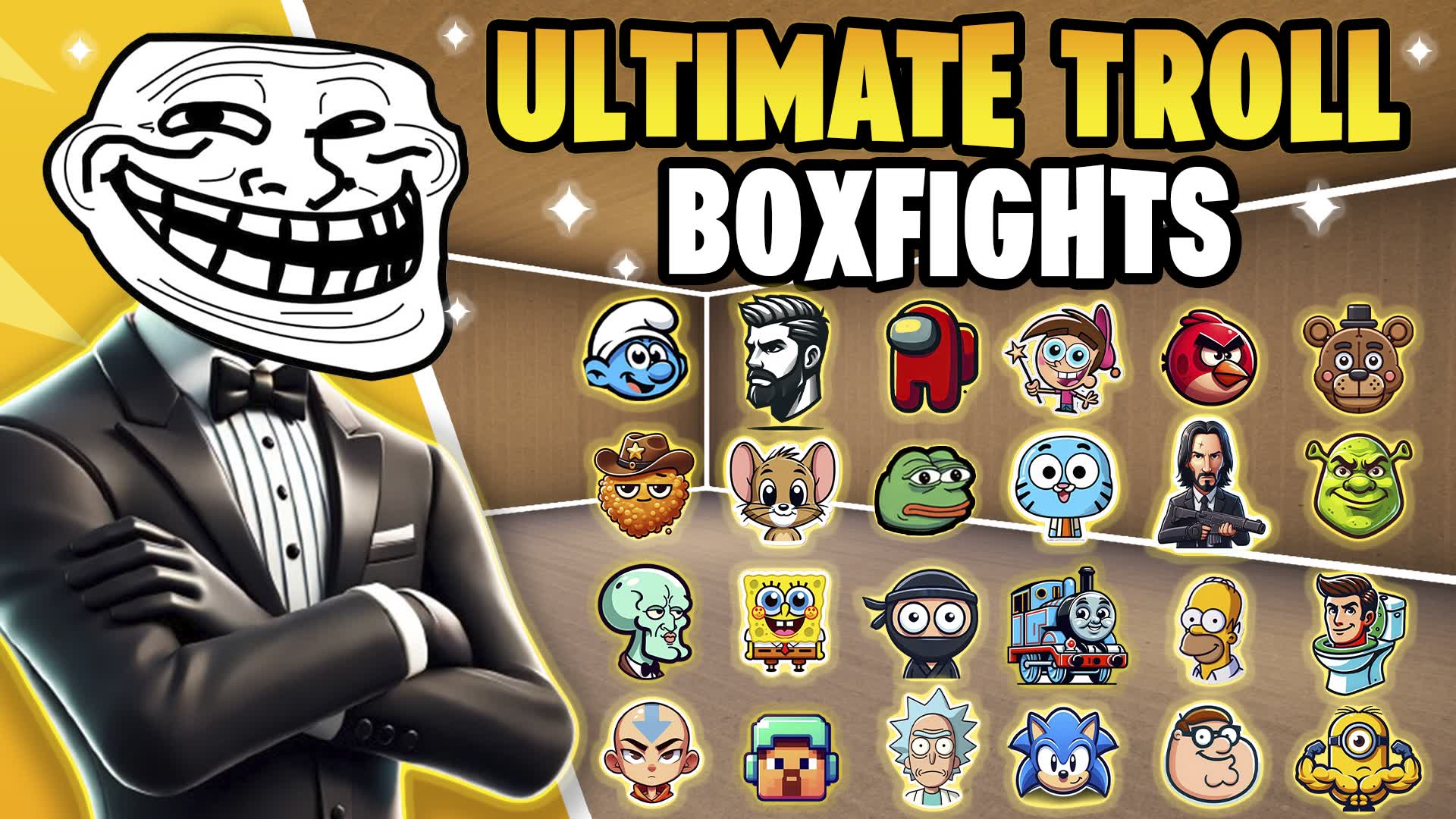 ULTIMATE TROLL BOX PVP 😂📦 [ wpgg ] – Fortnite Creative Map Code