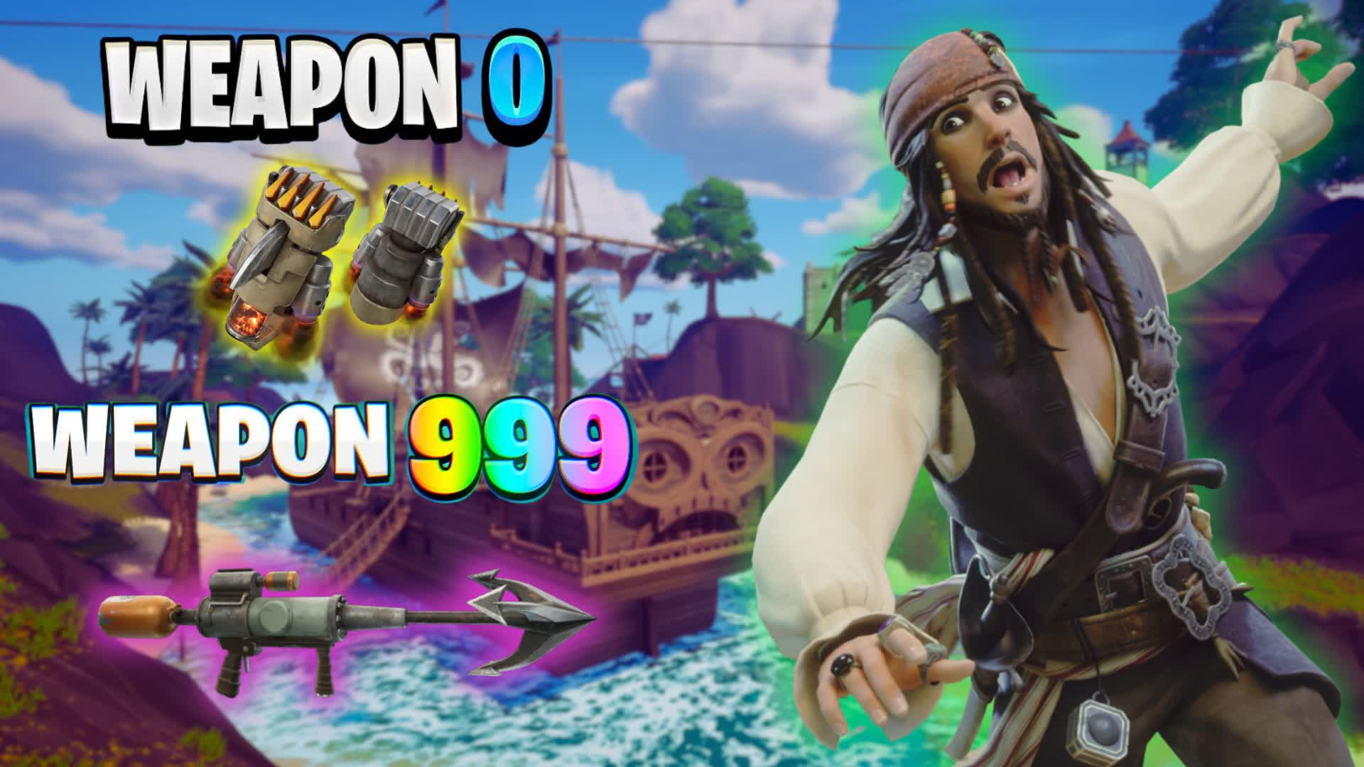 PIRATES GUN GAME ONE SHOT 🏴‍☠️ [ alexmaxfp ] – Fortnite Creative Map Code