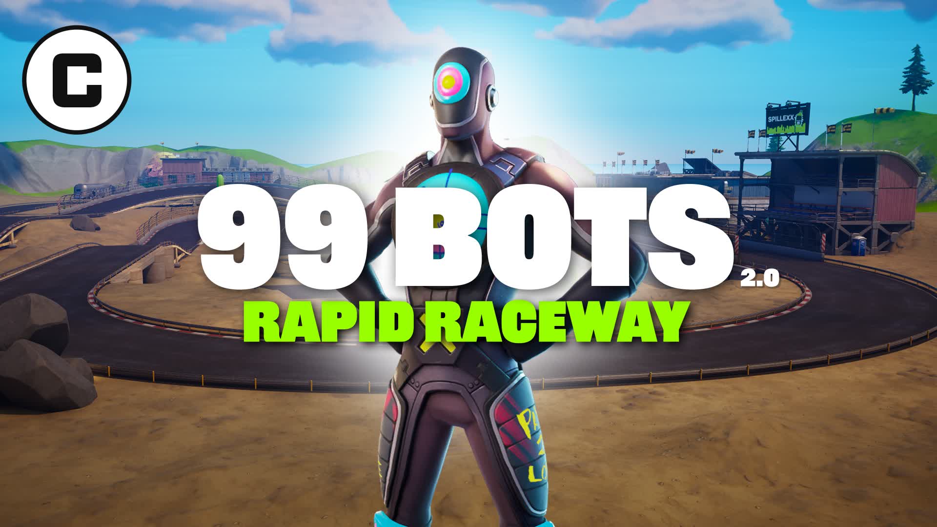 99 BOTS RAPID RACEWAY BOT ROYALE 🏆 [ cyniktg ] – Fortnite Creative Map Code