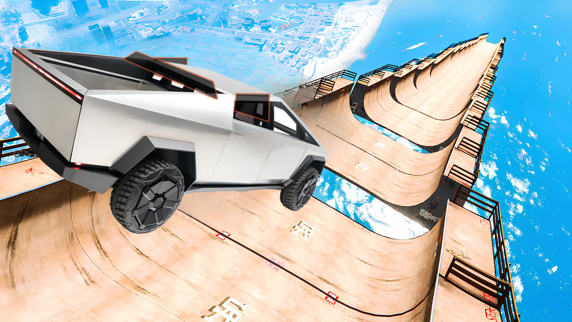 CYBERTRUCK MEGA RAMP [ ufenblueprint ] – Fortnite Creative Map Code