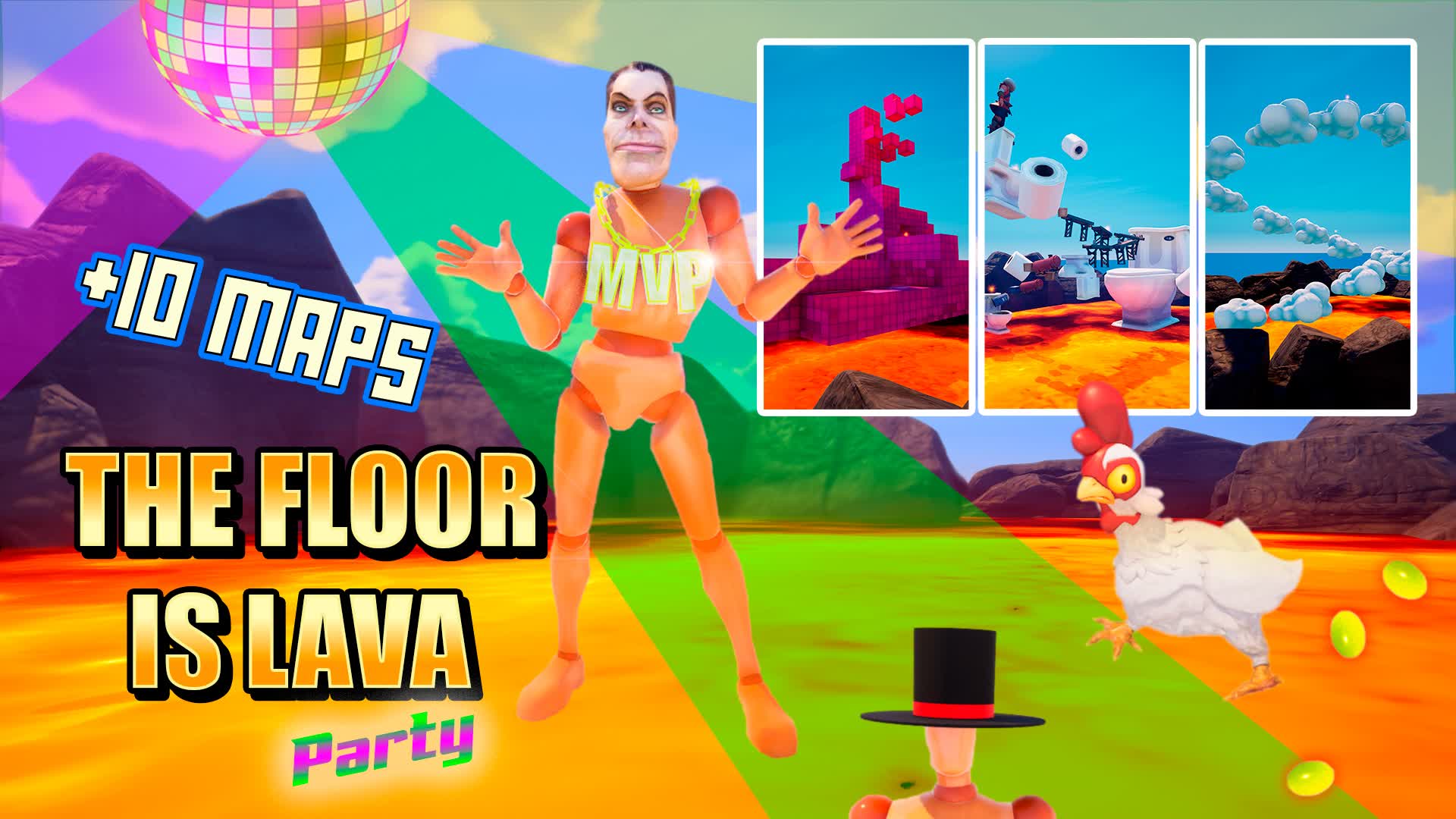The Floor Is Lava Party [ kyber ] – Fortnite Creative Map Code