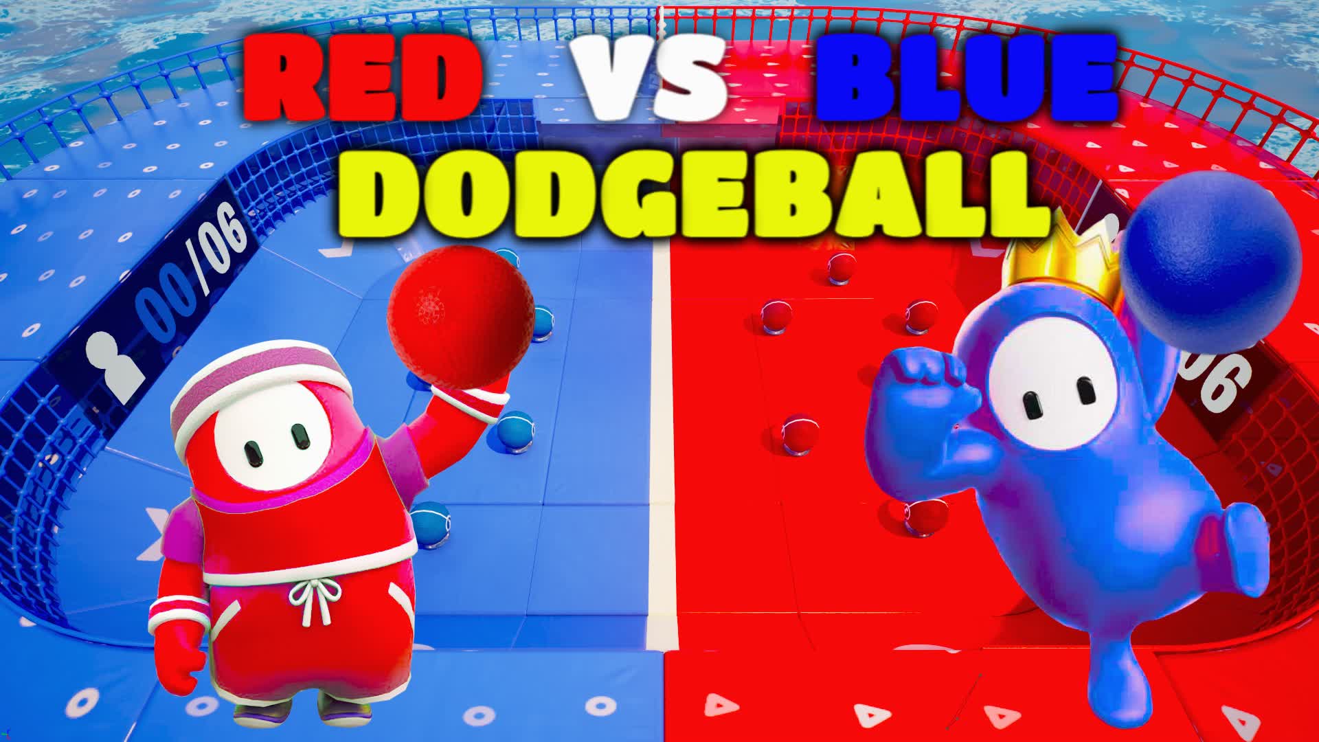 CRAZY RED VS BLUE DODGEBALL🔴🔵FALL GUYS [ golding23 ] – Fortnite ...