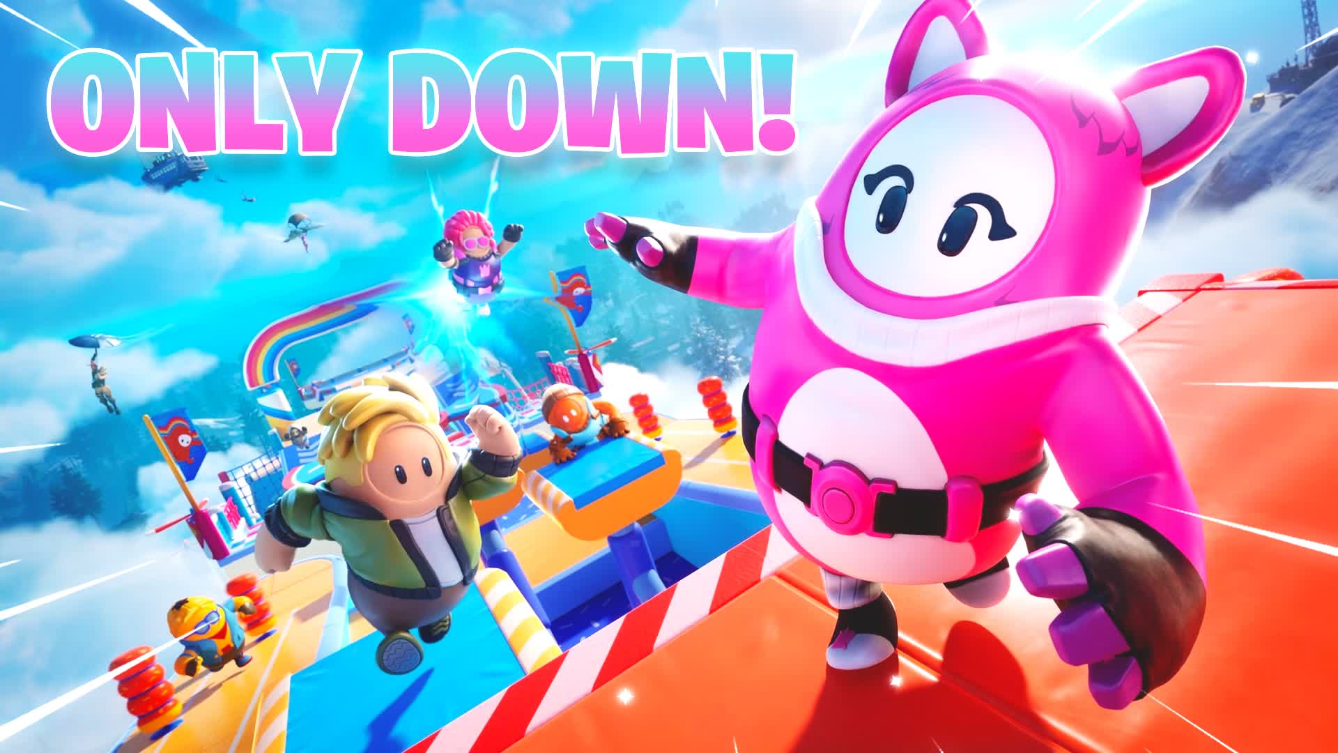 📉 FALL GUYS: ONLY DOWN 📉 [ df78 ] – Fortnite Creative Map Code