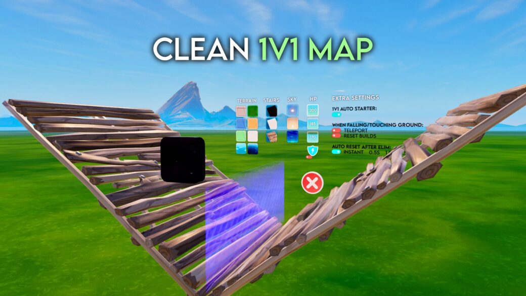 Clean 1v1 Map (Change Terrain, Sky, Stairs and more) [ Gabriellho ...
