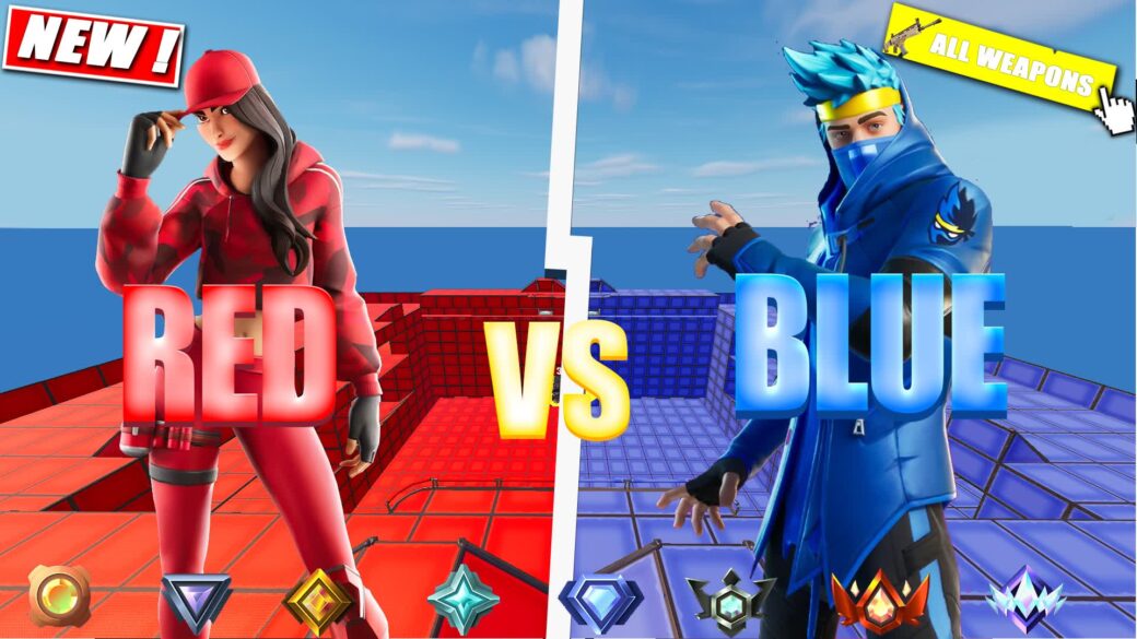 💯BETTER RED VS BLUE 🔴🔵 [ inez ] – Fortnite Creative Map Code