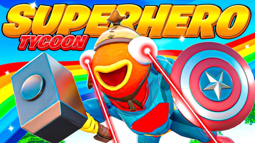 SUPERHERO TYCOON 🦸 [ visioncreatesfn ] – Fortnite Creative Map Code
