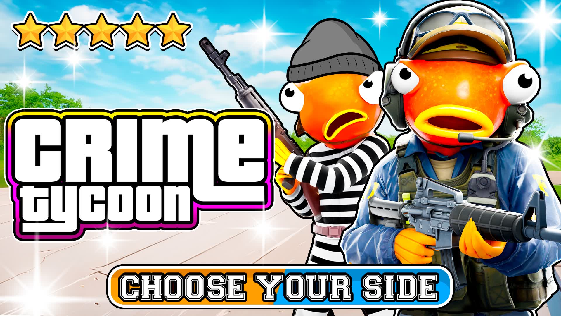 CRIMINAL TYCOON 🚨 [ thegirlsstudio ] – Fortnite Creative Map Code