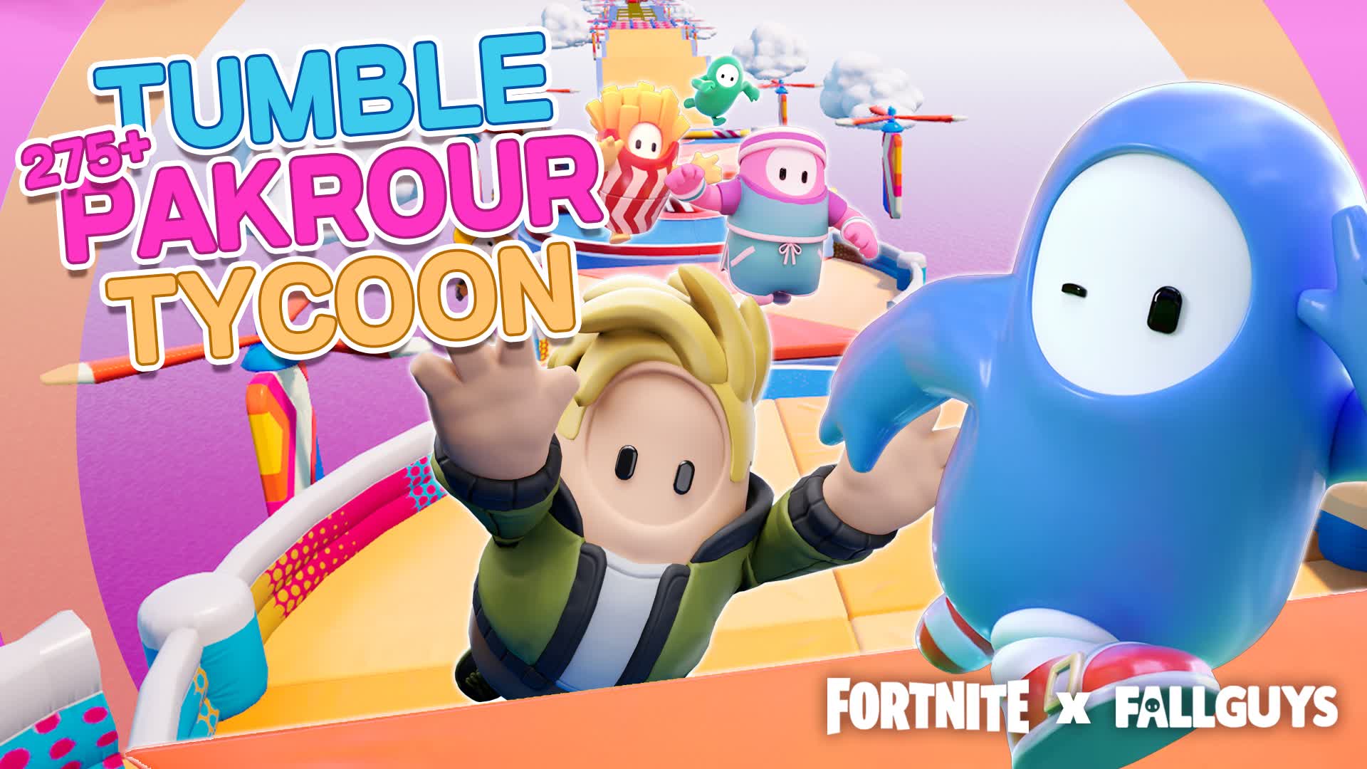 FALLGUYS TUMBLE PARKOUR 275+ TYCOON [ 126east ] – Fortnite Creative Map ...