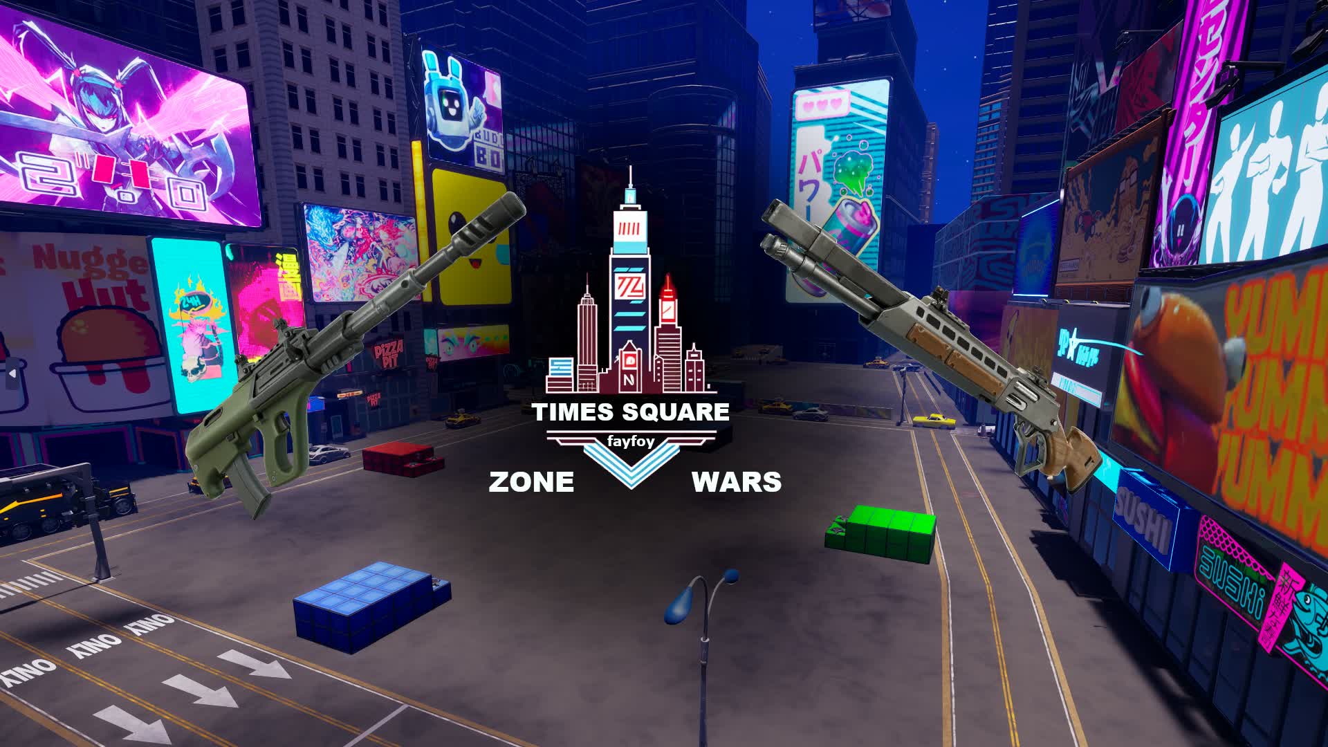 Times Square Zone Wars🌆 [ fayfoy ] – Fortnite Creative Map Code