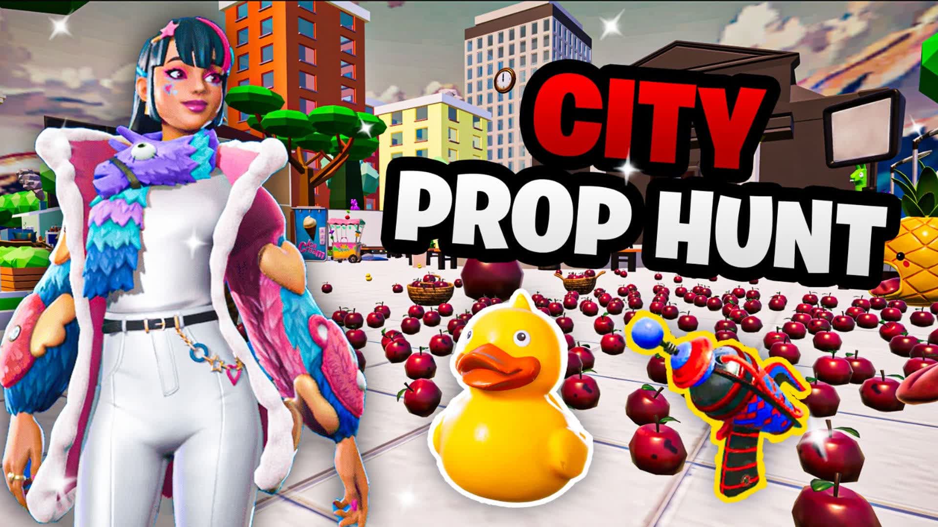 🍎 THE CITY - PROP HUNT 🍌 [ tlsh ] – Fortnite Creative Map Code