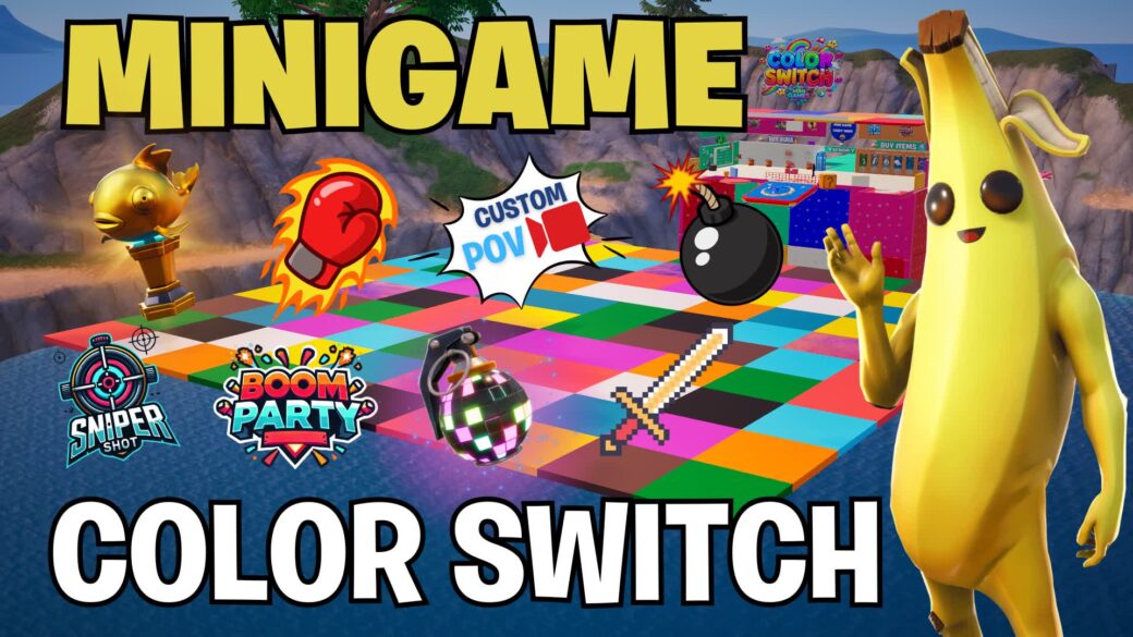 MINIGAME COLOR SWITCH 🎨 [ goldengames ] – Fortnite Creative Map Code