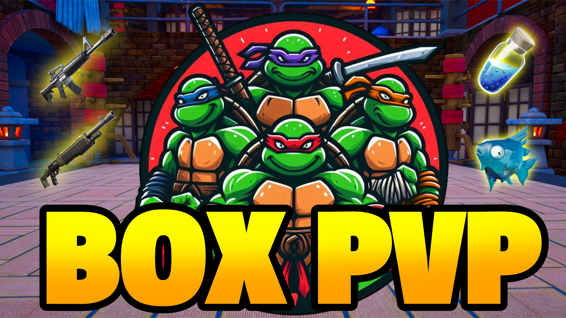 🐢 TMNT BOX PVP 📦 [ reiziv ] – Fortnite Creative Map Code