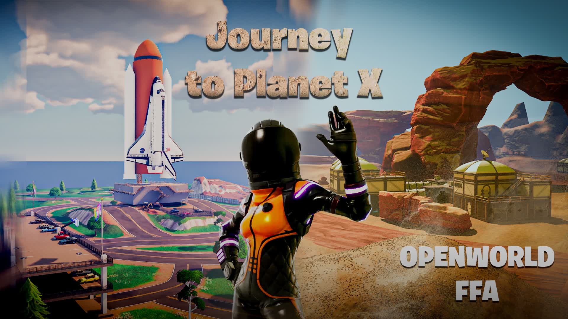 Journey to planet X - FFA [ spongebob_lab ] – Fortnite Creative Map Code